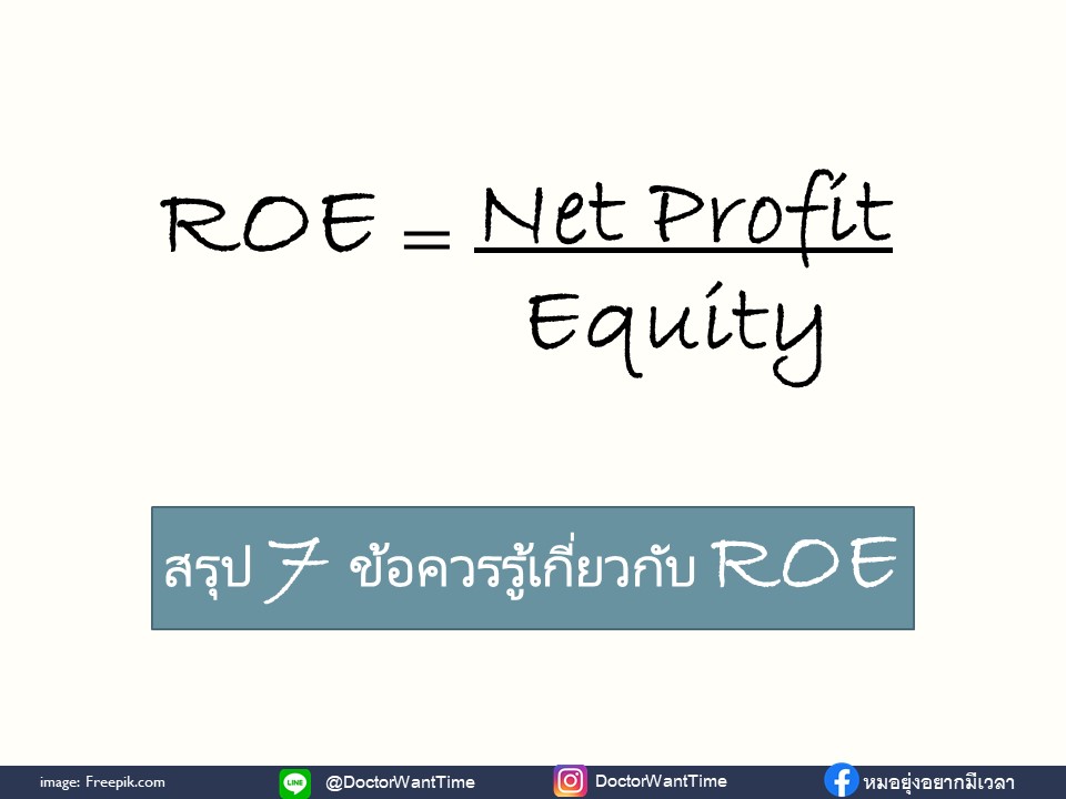 สรุป 7 ข้อควรรู้เกี่ยวกับ ROE – หมอยุ่งอยากมีเวลา